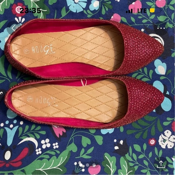 Rouge Helium | Shoes | Iridescent Flats | Poshmark